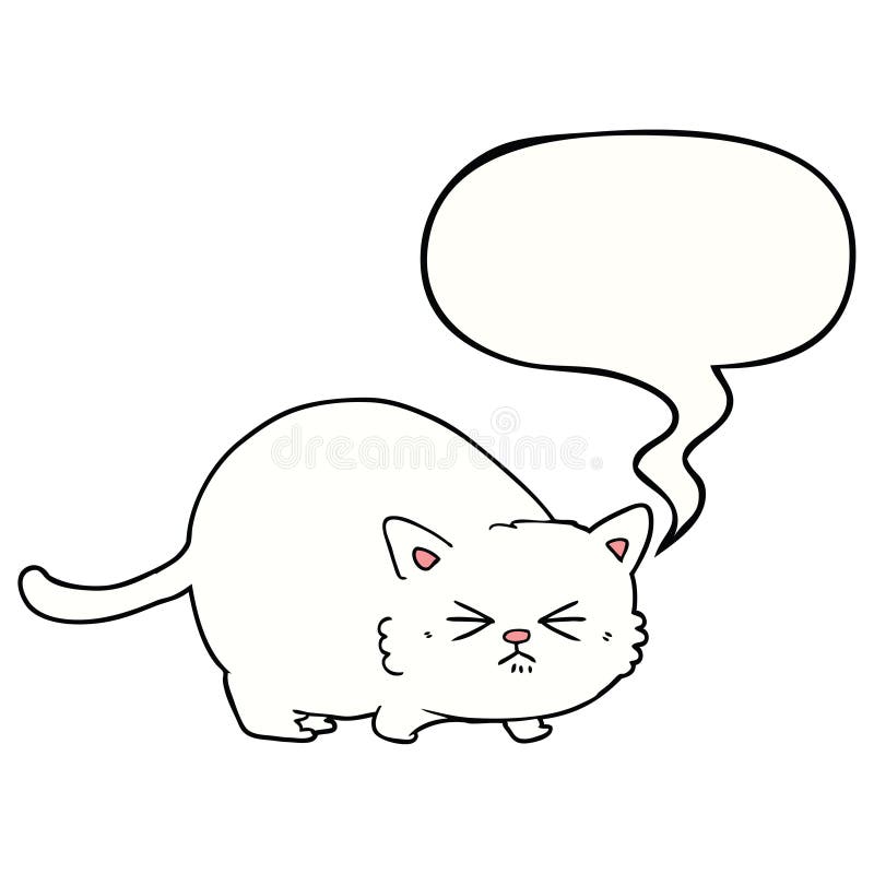 A Creative Cartoon Angry Cat and Speech Bubble Stock Vector ... A Creative Cartoon Angry Cat and Speech Bubble Stock Vector ...