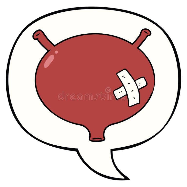 A Creative Cartoon Bladder and Speech Bubble Stock Vector ...