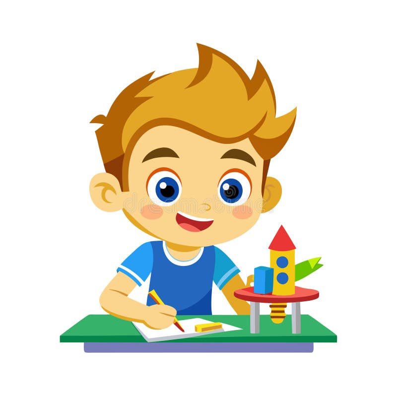 Creative Cartoon Boy Character Stock Vector - Illustration of whimsical ...