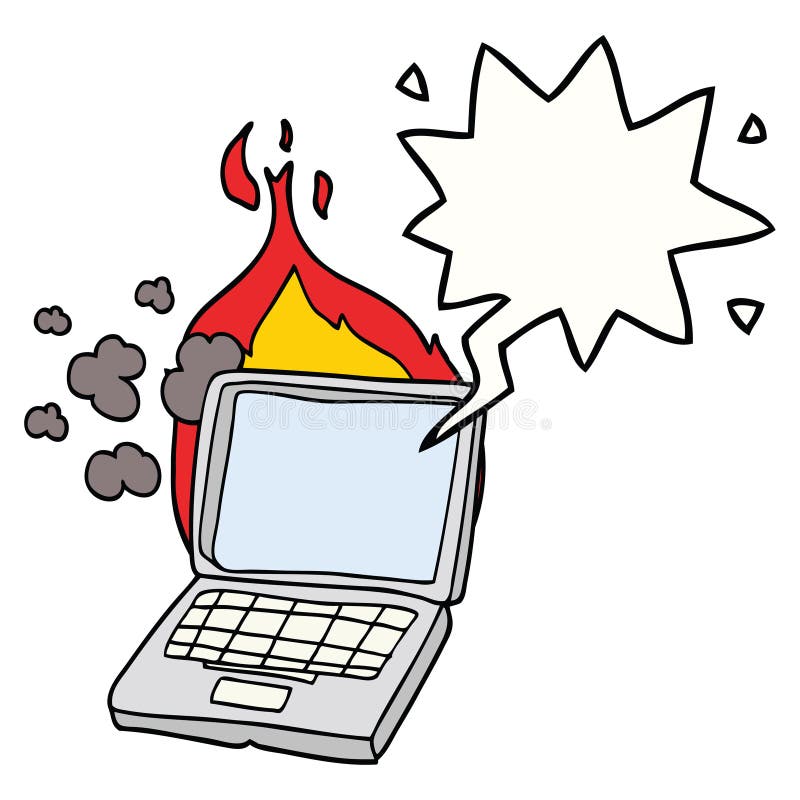 Smoking Computer Cartoon Stock Illustrations – 229 Smoking Computer ...