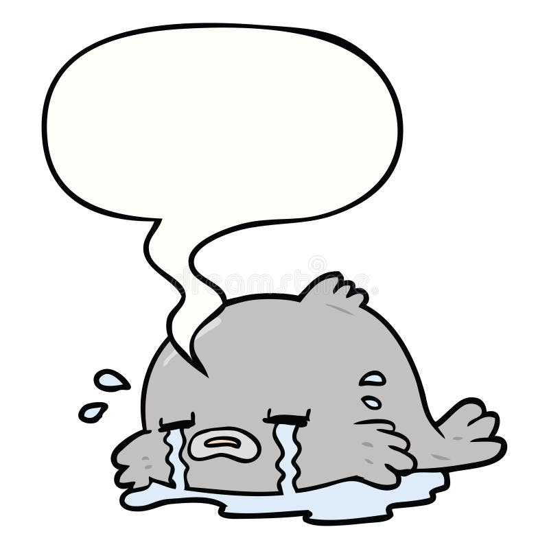 A Creative Cartoon Crying Fish and Speech Bubble Stock Vector ...