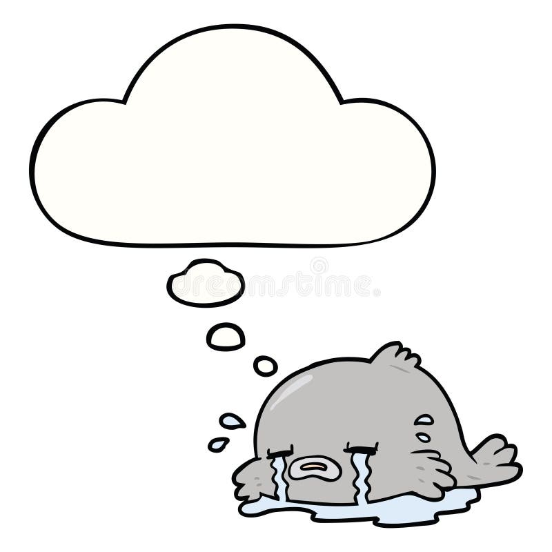 A Creative Cartoon Crying Fish and Thought Bubble Stock Vector ...