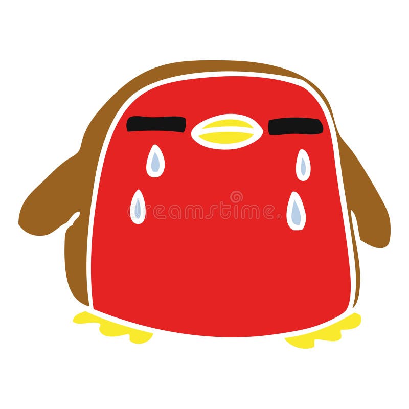 A Creative Cartoon Cute Kawaii Red Robin Stock Vector - Illustration of ...