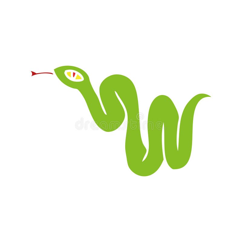A Creative Cartoon Doodle of a Garden Snake Stock Vector - Illustration ...