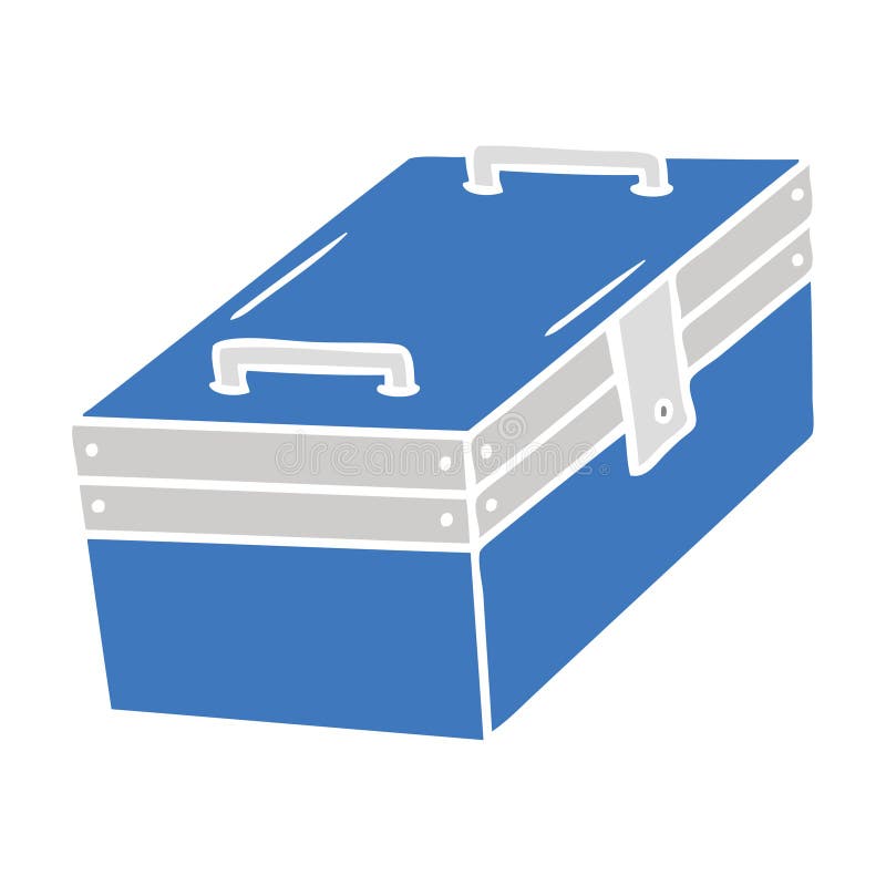 A Creative Cartoon Doodle of a Metal Tool Box Stock Vector ...