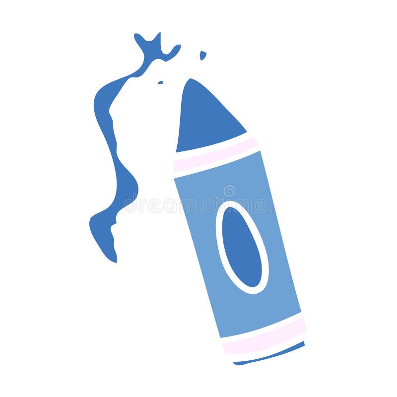 A Creative Cartoon Doodle of a Pink Crayon Stock Vector - Illustration ...