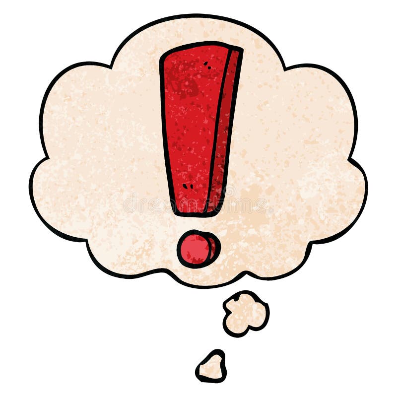 Cartoon Exclamation Mark With Speech Bubble Stock Illustration ...
