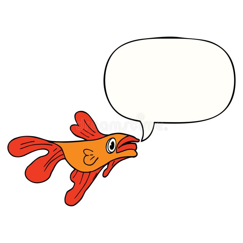 A Creative Cartoon Fighting Fish and Speech Bubble Stock Vector ...