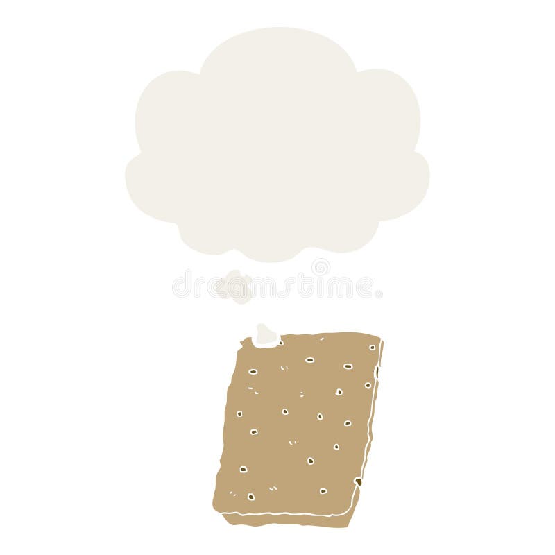 A Creative Cartoon Flapjack and Thought Bubble in Retro Style Stock ...