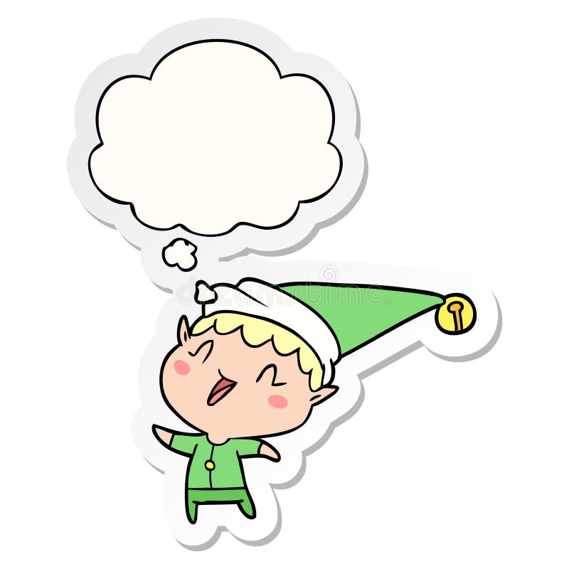 Christmas Elf Thinking Stock Illustrations – 169 Christmas Elf Thinking ...