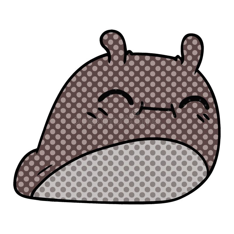 A Creative Cartoon of a Happy Kawaii Slug Stock Vector - Illustration ...