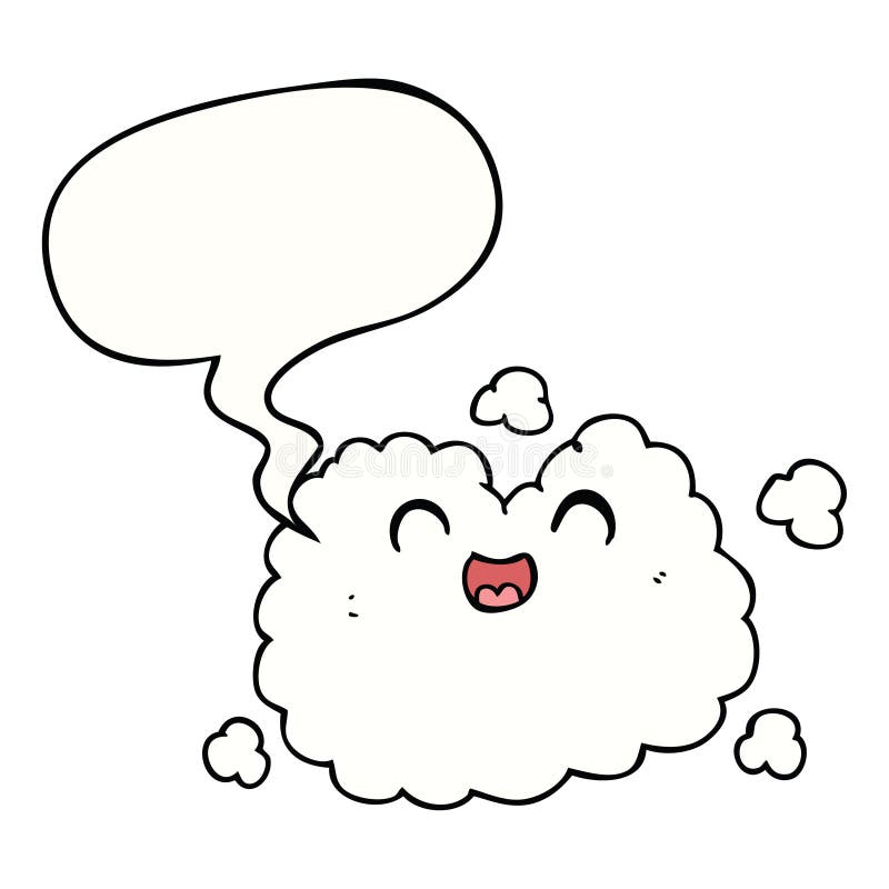 A Creative Cartoon Happy Smoke Cloud and Speech Bubble Stock Vector ...