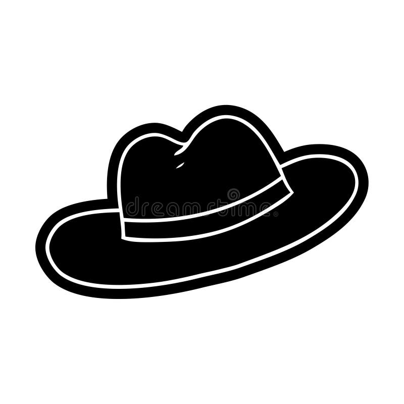 A Creative Cartoon Icon Drawing of a Hat Stock Vector - Illustration of ...