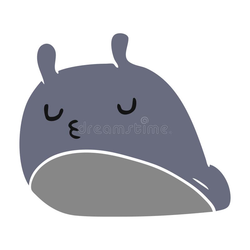 A Creative Cartoon Kawaii Fat Cute Slug Stock Vector - Illustration of ...