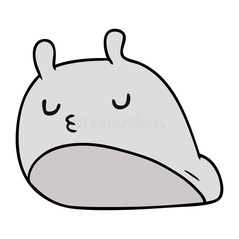 A Creative Cartoon Kawaii Fat Cute Slug Stock Vector - Illustration of ...