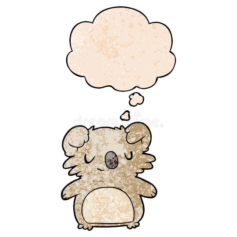 Koala in thinking gesture stock vector. Illustration of adorable - 99026297