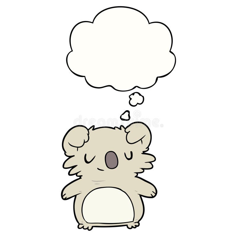 Koala in thinking gesture stock vector. Illustration of adorable - 99026297