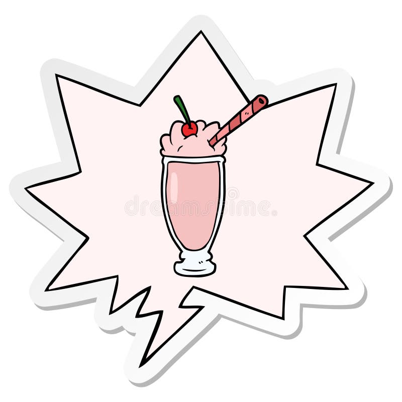 Milkshake Shake Straw Smoothie Slurpee Slush Iced Cute Cartoon Sticker ...