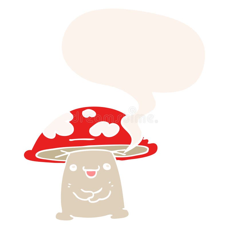 Retro Cartoon Talking Mushroom Stock Illustrations – 227 Retro Cartoon ...