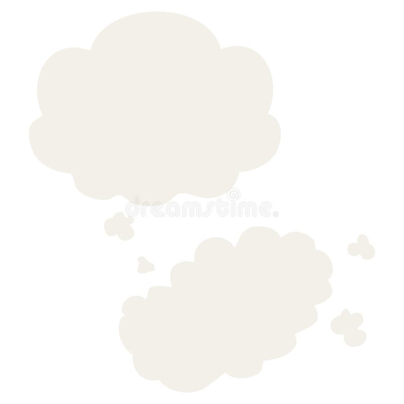 A Creative Cartoon Puff of Smoke and Thought Bubble in Retro Style ...