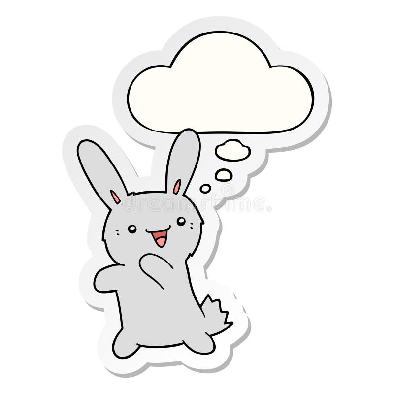 Happy Cartoon Rabbit Thinking Stock Illustrations – 150 Happy Cartoon ...