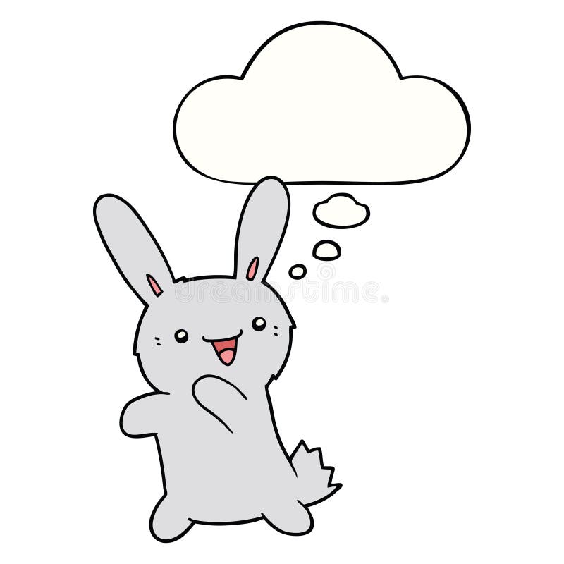 Happy Cartoon Rabbit Thinking Stock Illustrations – 150 Happy Cartoon ...
