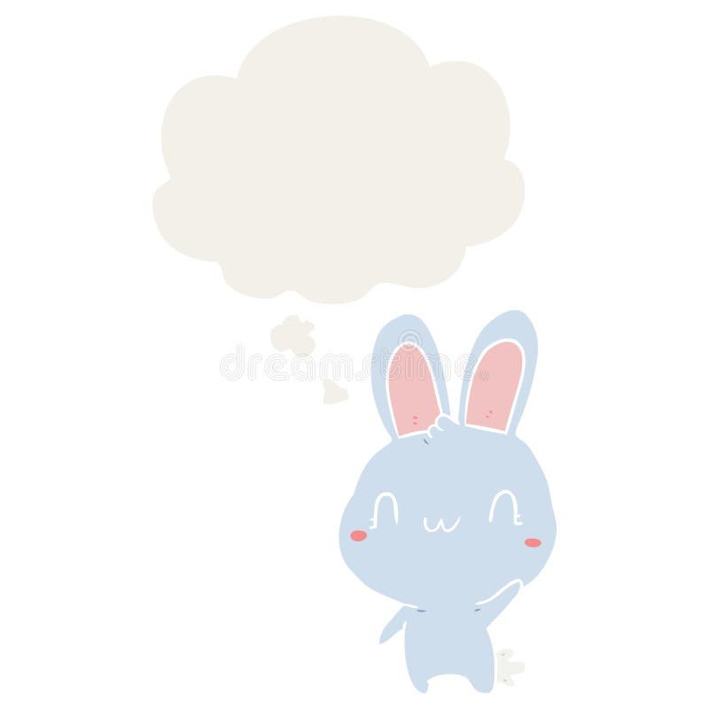Happy Cartoon Rabbit Thinking Stock Illustrations – 150 Happy Cartoon ...