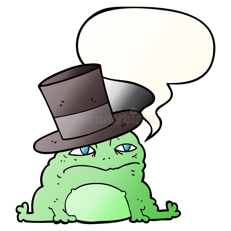 A Creative Cartoon Rich Toad and Speech Bubble in Smooth Gradient Style ...
