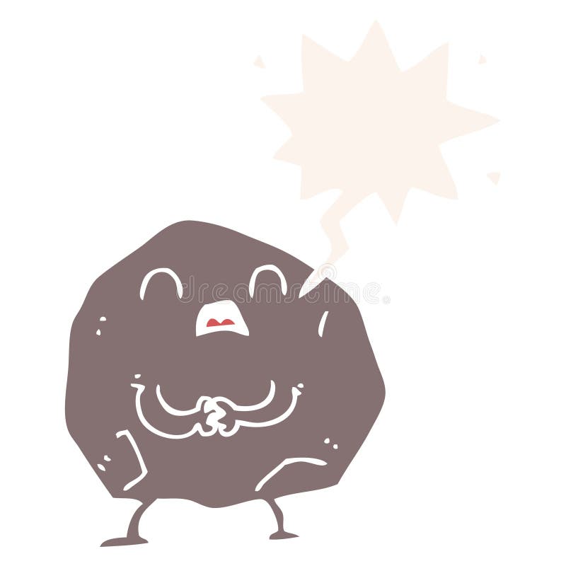 Cartoon rock stock vector. Illustration of drawn, rock - 38089109