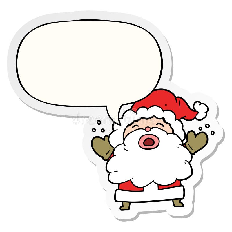 A Creative Cartoon Santa Claus Shouting in Frustration and Speech ...