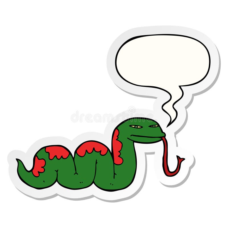 Cartoon slithering snake stock vector. Illustration of character - 38027591