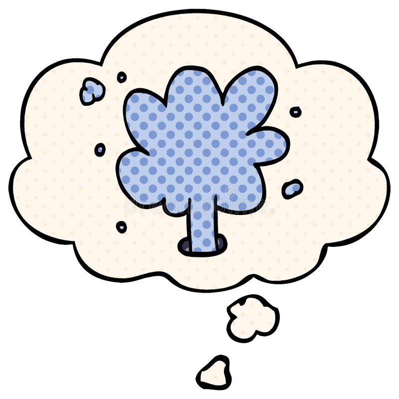 A Creative Cartoon Spouting Water and Thought Bubble in Comic Book ...