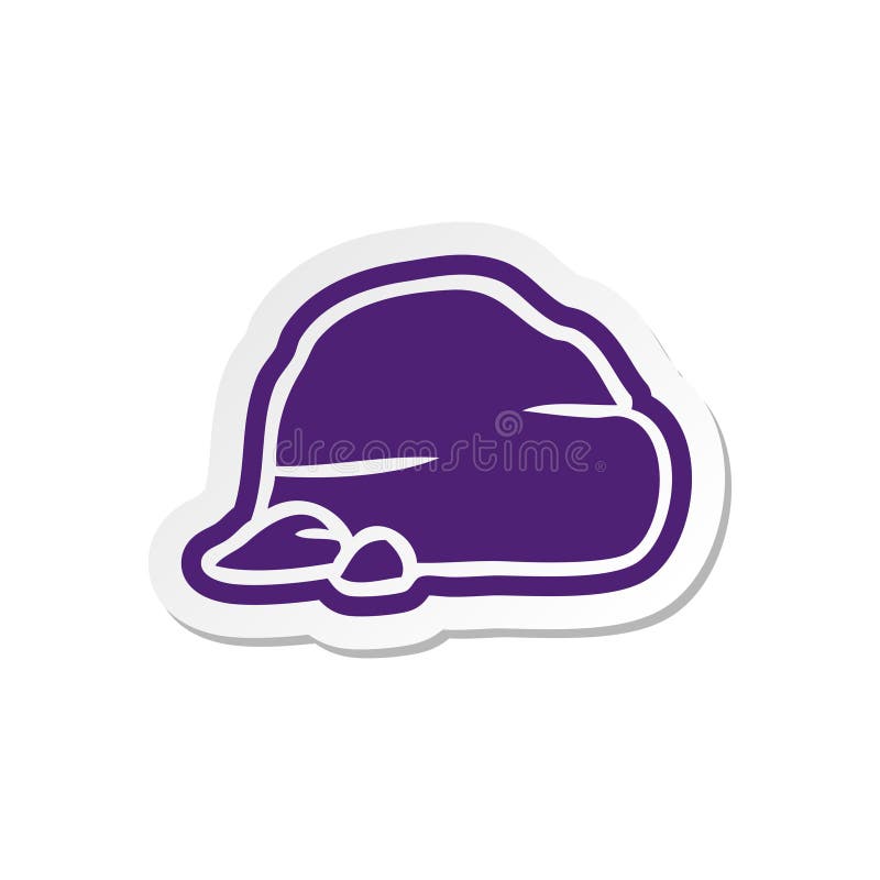 A Creative Cartoon Sticker of Stone and Pebbles Stock Vector ...