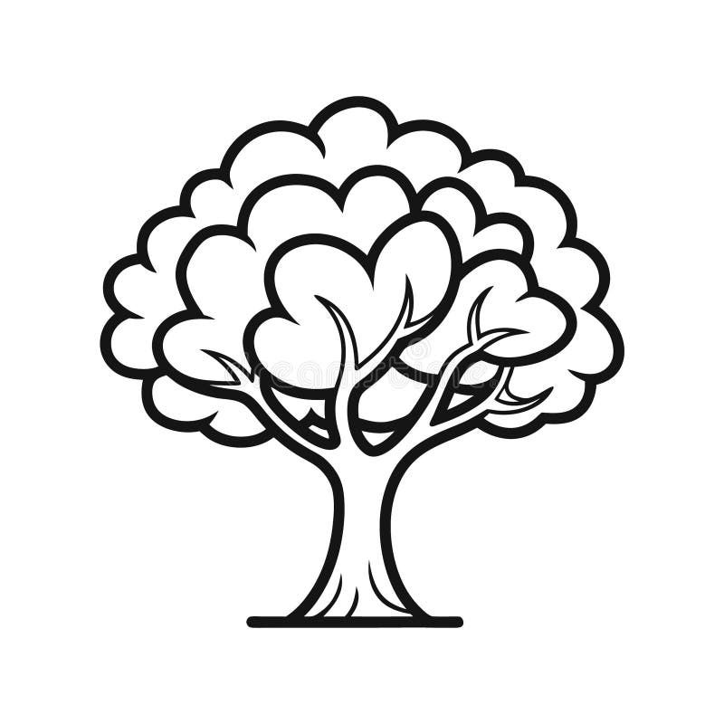 Creative Cashew Tree Bold Design Stock Illustration - Illustration of ...