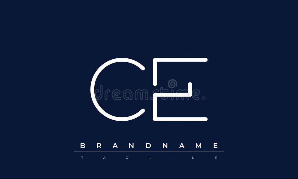 Creative CE Letter Initial Logo Vector Image Stock Vector ...