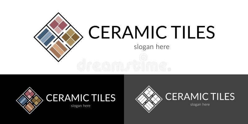 Creative Ceramic Tiles Logo Stock Vector - Illustration of line ...
