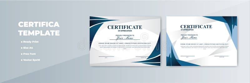 Creative Certificate of Appreciation Award Template Stock Vector ...