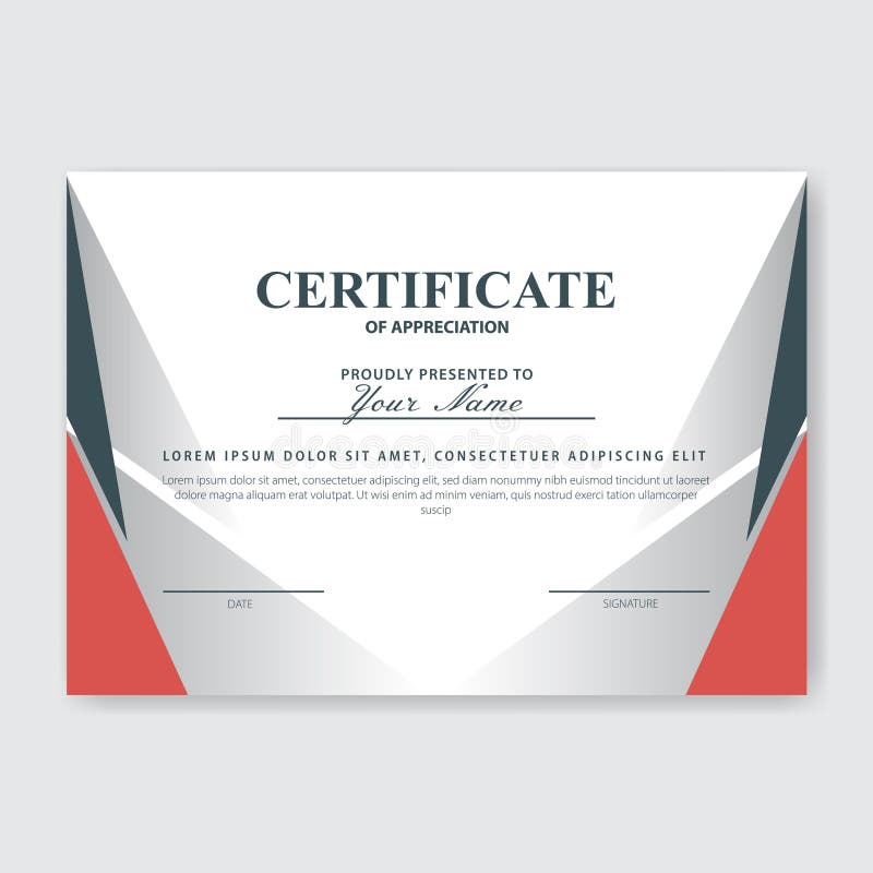 Creative Certificate of Appreciation Award Template Stock Vector ...