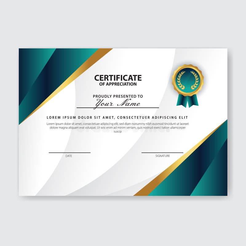 Creative Certificate of Appreciation Award Template Stock Vector ...