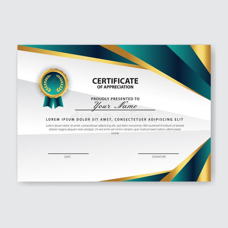 Creative Certificate of Appreciation Award Template Stock Vector ...