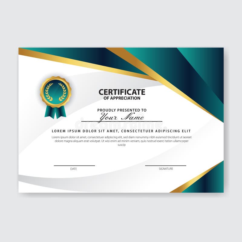 Creative Certificate of Appreciation Award Template Stock Vector ...