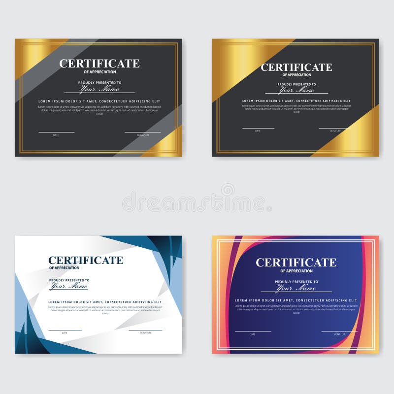 Creative Certificate of Appreciation Award Template Stock Vector ...