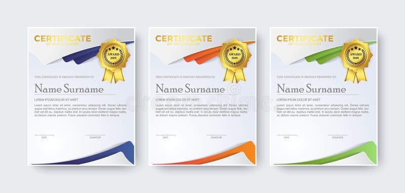 Creative Certificate Best Award Template Stock Vector - Illustration of ...