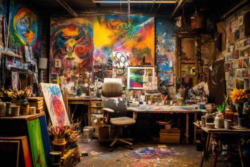 Creative Chaos - Generative AI Stock Illustration - Illustration of ...