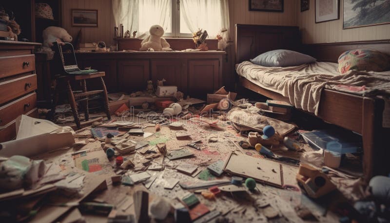 Creative Chaos in a Messy Bedroom Childhood Crafting Workshop Fun ...