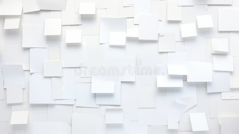 A Creative and Chaotic Image of a White Wall Covered in White Sticky ...