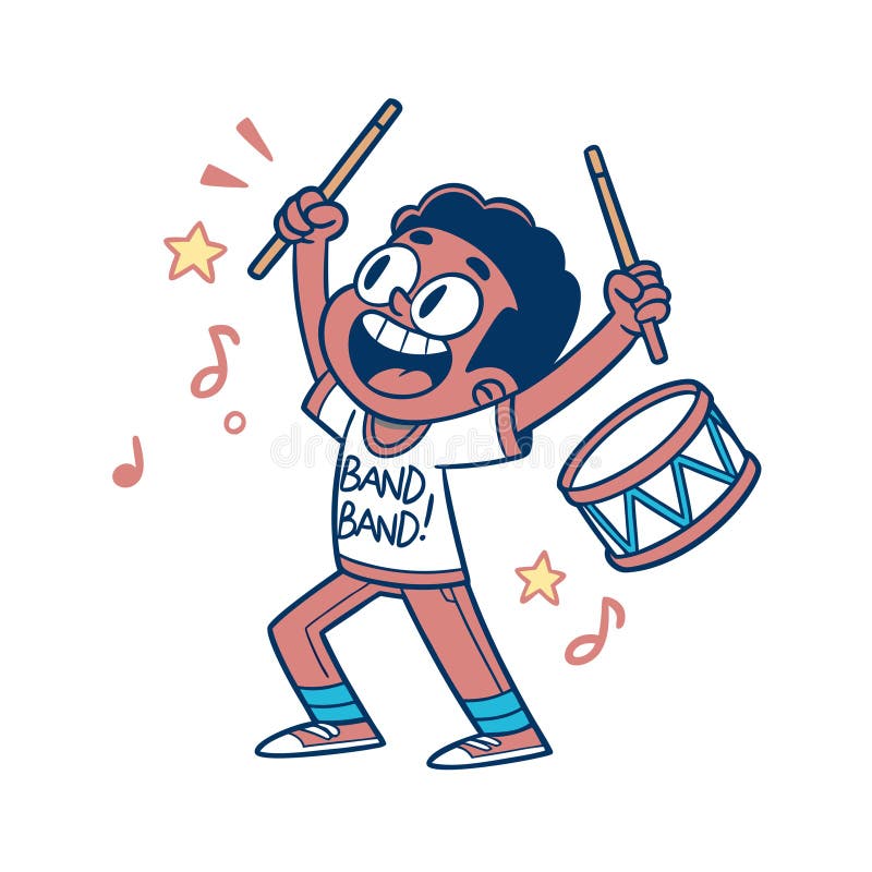 Creative Cartoon Drum Player Character Stock Illustrations – 51 ...