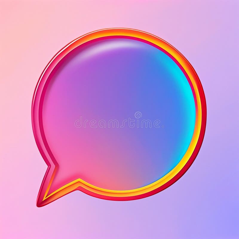 Creative Chat Bubble Design with Vibrant Gradient Effects Stock ...