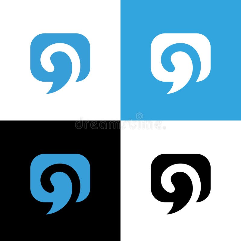 Creative Chat Bubble Logo Template, Speech Bubbles Symbol - Vector ...