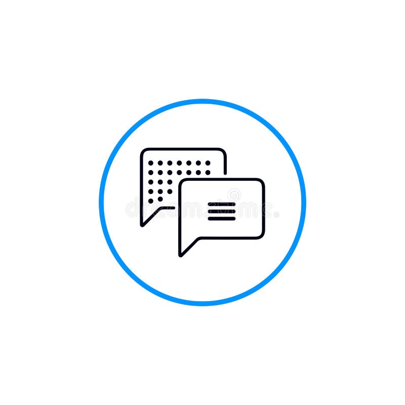 Creative Chat Icon in Circle Vector Stock Illustration - Illustration ...